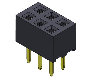 중국 2*40PIN H=4.00mm에 대한 여성 해더 커넥터 2.00 밀리미터 이원적 가로열 딥 타입 2*2PIN 판매용