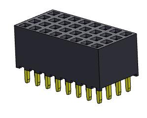 Cina TIPO femminile 4*2 PIN To 4*40PIN H=6.35mm della immersione di fila del quadrato del connettore 2.00mm dell'intestazione in vendita