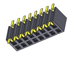 중국 2.00mm Pin Header Connectors Dual Row Side Entry SMT TYPE 2*2PIN To 2*25PIN 판매용