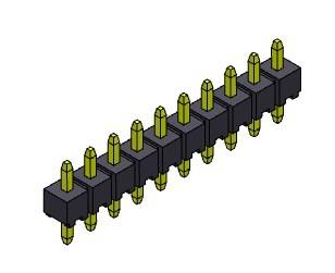Cina Singolo TIPO 1 *2 PIN To 1*40PIN H=2.00MM della immersione di fila di Pin Header Connector 2.00mm in vendita