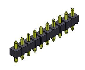Cina Singolo TIPO 1 *2 PIN To 1*40PIN H=2.00MM della immersione di fila di Pin Header Connector 2.00mm in vendita