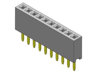 Cina Tipo 1 diritto *2 PIN To 1*40PIN H=4.30mm dell'intestazione fila femminile del connettore 1.27mm di singola in vendita
