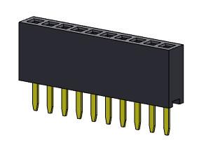 Cina Tipo 1 diritto *2 PIN To 1*40PIN H=4.30mm dell'intestazione fila femminile del connettore 1.27mm di singola in vendita