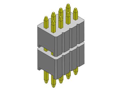 Cina Tipo diritto della pila doppia di fila di Pin Header Connector 1.27mm Serise - 2 *2 PIN To 2*50PIN SQ0.40mm in vendita
