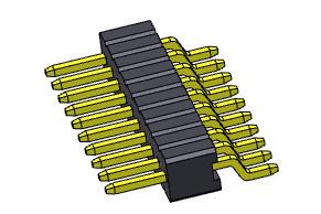 China 1.27mm Pin Female Header Connector Universal Pin Connector R/A 1*3PIN To 1*33PIN for sale