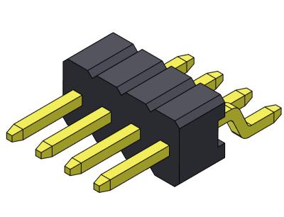 China 1.27mm Pin Female Header Connector Universal Pin Connector R/A 1*3PIN To 1*33PIN for sale