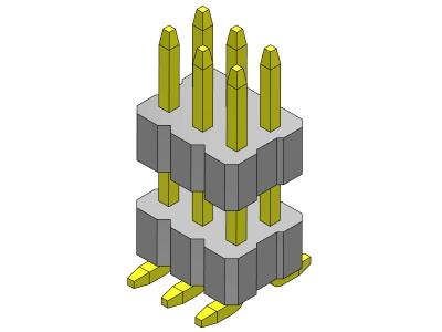 China 1.00mm Dual Row Female Pin Connector Stack Straight SMT  2*2PIN To 2*40PIN for sale