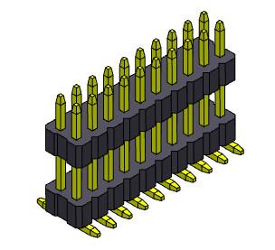 China 1.00mm Dual Row Female Pin Connector Stack Straight SMT  2*2PIN To 2*40PIN for sale