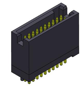 Tipo diritto 300V AC/DC della immersione di fila doppia dell'intestazione della scatola di 1.0AMP 1.27mm