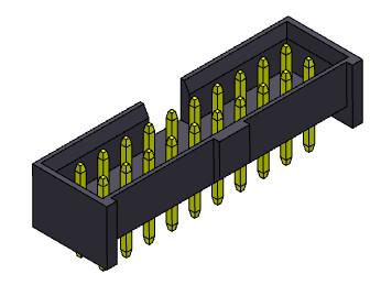 China 2mm Pitch Box Header Connector Dual Row Stright Dip Type H=4.80mm for sale
