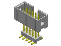 China 2*3-2*32Pin Box Header 2.54mm Dual Row Elevated SMT Dip Type for sale