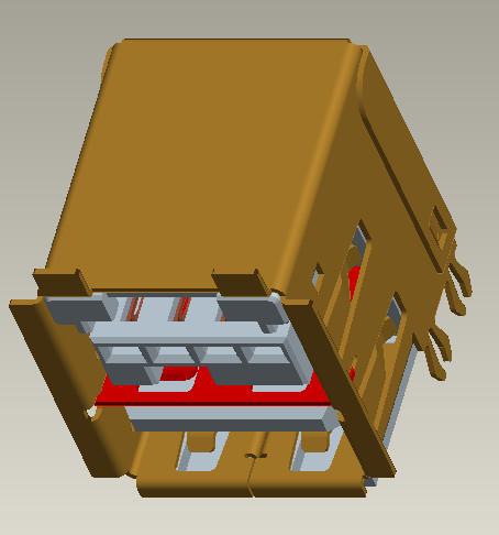 3.0Amp力Usbのコネクター女性の直角の90°のすくいのタイプ（耳と） 5V 12V 24V