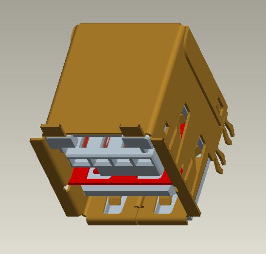 3.0Amp力Usbのコネクター女性の直角の90°のすくいのタイプ（耳と） 5V 12V 24V