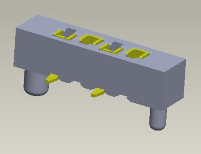 China 1.27mm Surface Mount Female Header Single Row With Pegs 1*3 Pin To 1*40 Pin H2.00mm for sale