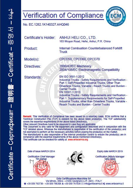 CE CERTIFICATE - SHINTOOL MACHINERY CO., LIMITED