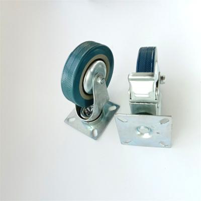 China OEM Industrial Plastic 3 Inch Swivel Casters Trolley Wheels With Brakes for sale