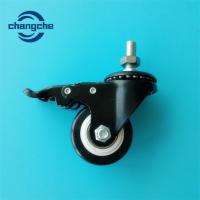 China Black Polyurethane Heavy Duty Wheels Retractable Wheels For Workbench for sale