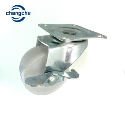 中国 50MM Black PP Furniture Castors Wheels Swivel Industrial Caster Wheels With Brake 販売のため
