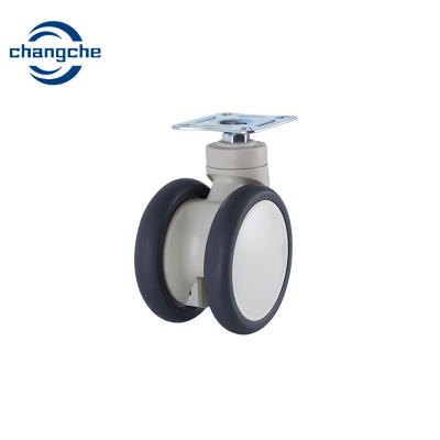 Cina TPR Hospital Bed Caster Wheels 4 Inch Twin Wheels Medical Castors With Brake in vendita