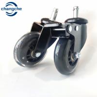 China 25mm Width Universal Swivel Castor Wheels Threaded Stem Mount Type for sale