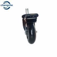 China Threaded Stem Mount Roller Wheel Casters 125mm Height With Orange Wheels for sale