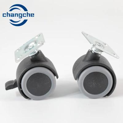 Cina 11 mm di taglia di filo Poltrone da ufficio Ruote di ricino con anello di presa 20 mm di lunghezza di filo in vendita