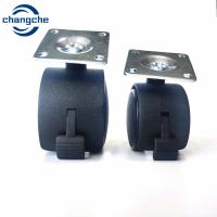 China 25mm Wheel Width Rotatable Caster Wheels With Total Lock Brake for sale