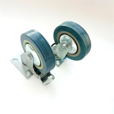 中国 Zinc Plated Steel Heavy Duty Caster Wheels 4 Inch Wheel Diameter 販売のため