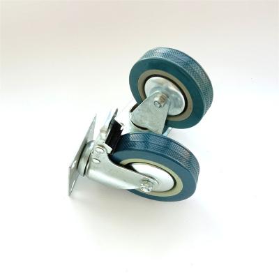 Cina Side Lock Brake Type Heavy Duty Caster Wheels 1.25 Inch Wheel Width in vendita