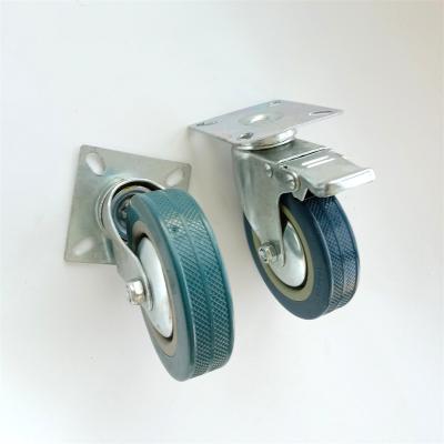 Cina Side Lock Brake Type Heavy Duty Caster Wheels 1.25 Inch Wheel Width in vendita