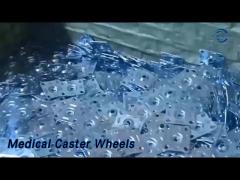 Small Medical Caster Wheels Silent Swivel TPR Material For Medical Bed