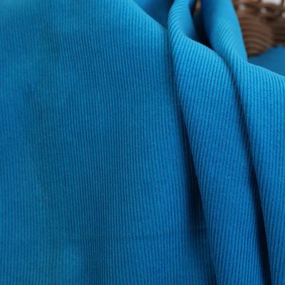 China 28 Wale 90% Cotton Corduroy Fabric 10% Spandex Thin Strip Without Stretch for sale