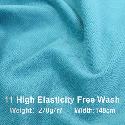 Cina 90% Cotton 8% Polyester 2% Spandex Woven Plain Style 21 Wale Stretch Kids Wear Cotton Pants Fabric in vendita