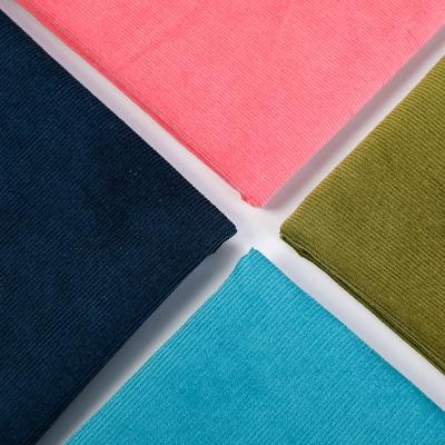 Cina 90% Cotton 8% Polyester 2% Spandex Woven Plain Style 21 Wale Stretch Kids Wear Cotton Pants Fabric in vendita