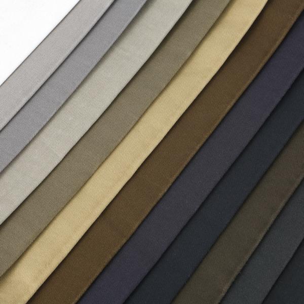 Quality 100% Cotton Woven Fabrics Fine Twill Trouser Fabric 321GSM for sale
