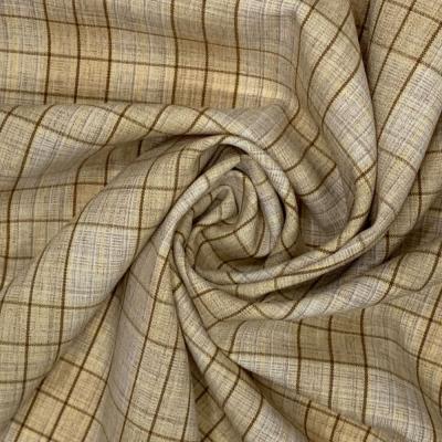 China Grid Fabric T 75% R20% SP5% Plain Woven Fabric 75D Fashion Fabric For Blouse Skirt for sale