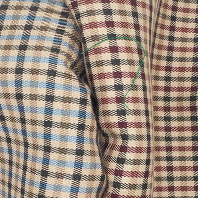 Cina New Arrivals TR Stretch Plain Woven Grid Fabric Thick for JK Uniform Pleated Shirt in vendita