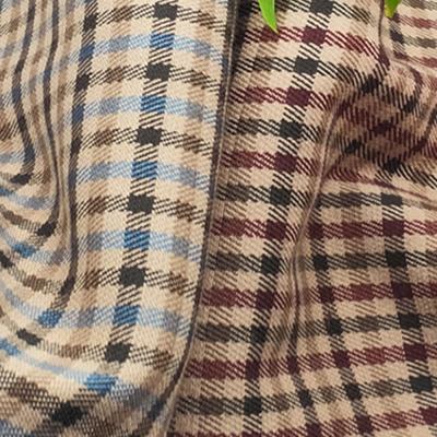 Cina New Arrivals TR Stretch Plain Woven Grid Fabric Thick for JK Uniform Pleated Shirt in vendita