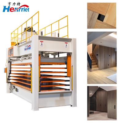 China The building materials factory uses a 160 ton Laminator press machine to produce six layers of plywood wood veneer particleboard for sale