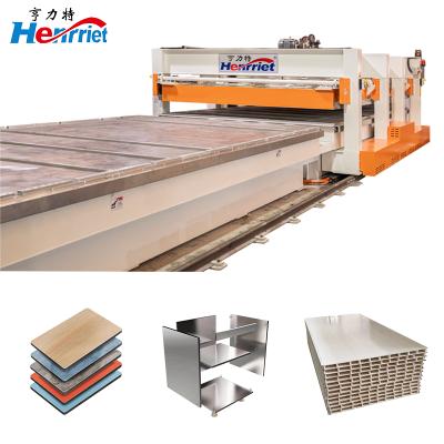 China The building materials factory produces 100 ton gantry movable hot press machines for stainless steel cabinet boards and melamine boards for sale