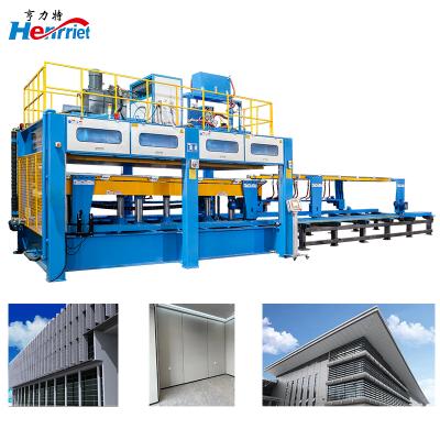 China 250t dual station movable slide hot press machine for producing aluminum buckle plates microporous sound-absorbing panels for sale