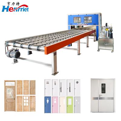 China Large Automatic Glue Spraying Machine Conveyor Line with PLC Control for Composite Doors Featuring Adjustable 1-12m/min Coating Speed and Custom 200-1300mm Gel Width for sale