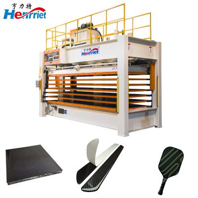 China 6-layer hot press machine for carbon fiber composites with 3800mm*1350mm board size and 160 T maximum pressure for sale