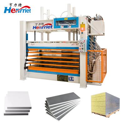 China 8-layer Industrial Laminator with 50 T Maximum Pressure and 2500*1300*42mm Work Platen Size for Sandwich Panels for sale