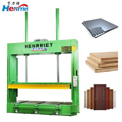 China Manual Cold Press Laminator with 50T Max Pressure and 2800*1300mm Work Platen for Sandwich Panel Production with Pulley Feed System for sale