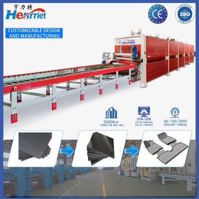 China 10M Automated Line Hot Press Molding System with PLC Control and 100t Maximum Pressure for Carbon Fiber Curing for sale