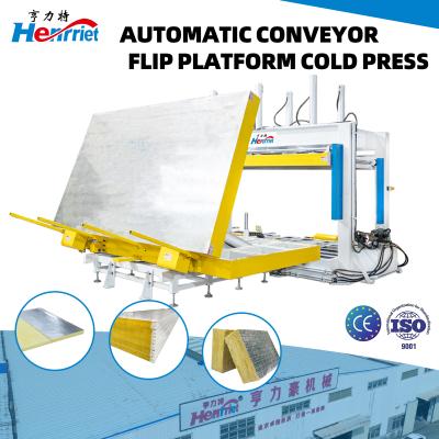China 50T Maximum Pressure Automatic Conveying and Turning Hydraulic Cold Press Machine for 800mm Thick Composite Material Lamination for sale
