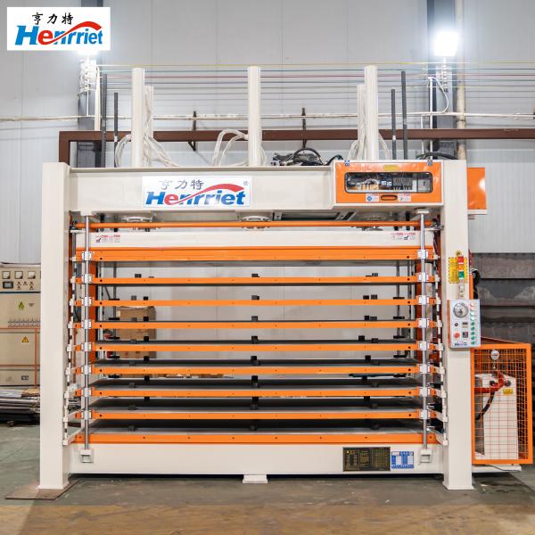 Quality 8 Layer Hydraulic Hot Press Machine with 50T Maximum Pressure and 2500*1300*42mm Work Platen for Sandwich Board Production Line for sale