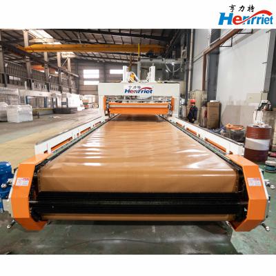 China Auto Loading & Unloading Double Hot Press Conveyor Line with 100 Ton Hydraulic System and PLC + Touch Screen Control for sale