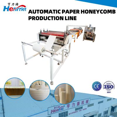 China Automatic Paper Honeycomb Production Line with 300–900mm Glue Coating Width and Stainless Steel Glue Storage for sale